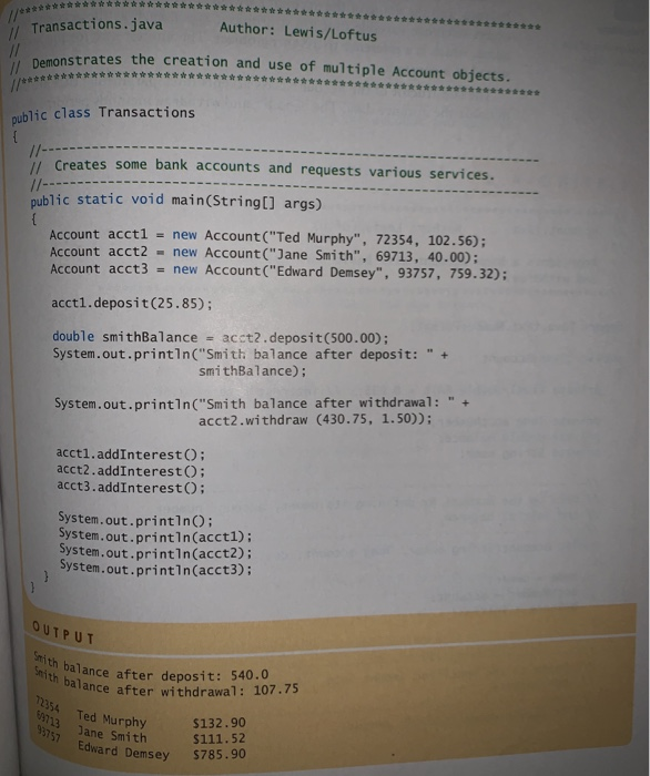 Solved Modify the Account class so that it also permits an | Chegg.com