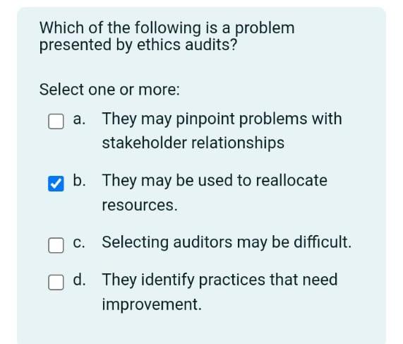 Which of the following is a problem presented by | Chegg.com