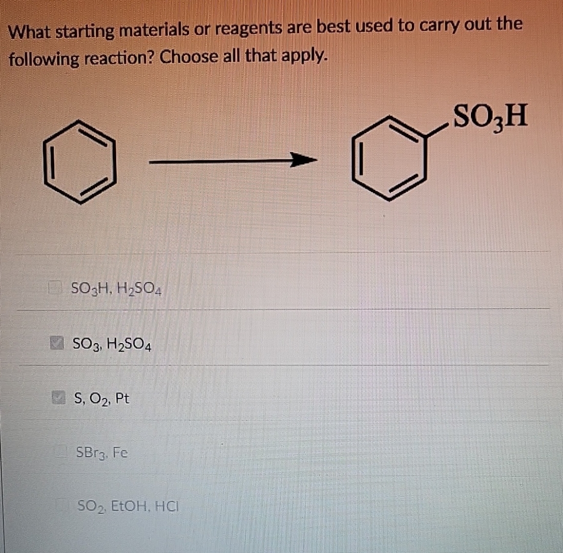Solved What starting materials or reagents are best used to | Chegg.com