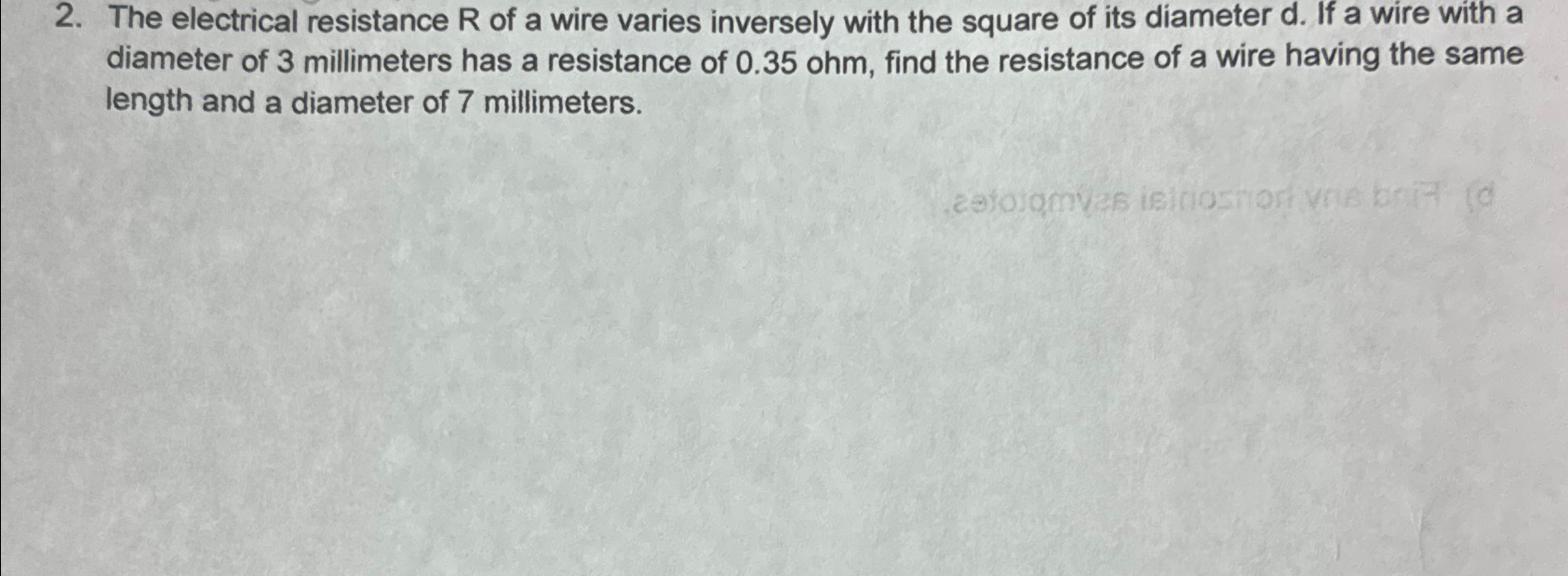 Solved The electrical resistance R ﻿of a wire varies | Chegg.com