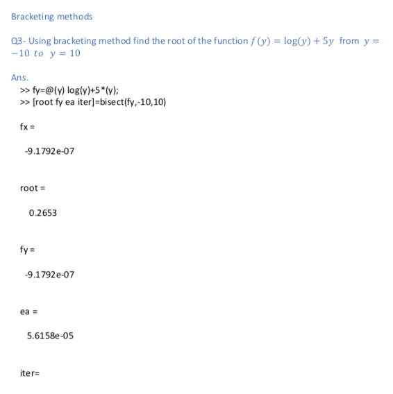 LAB2 Finding roots of functions by using bracketing | Chegg.com