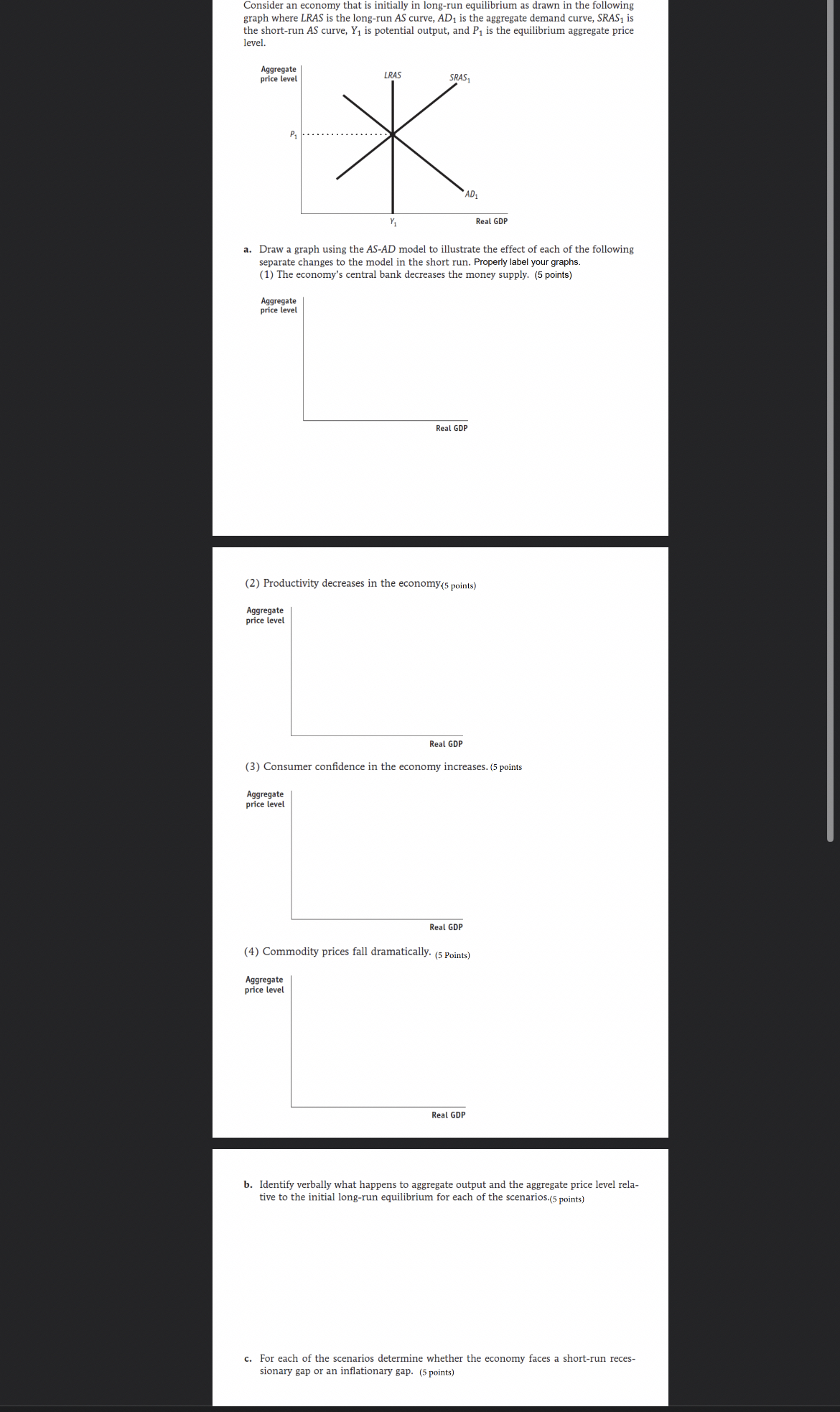 Solved b. ﻿Identify verbally what happens to aggregate | Chegg.com
