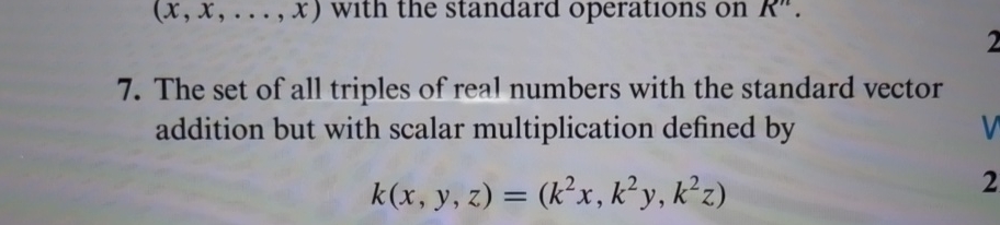 Solved The set of all triples of real numbers with the | Chegg.com