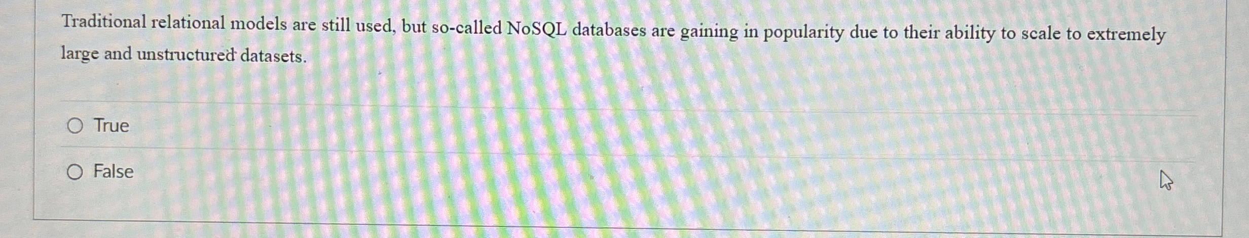 Solved Traditional Relational Models Are Still Used But