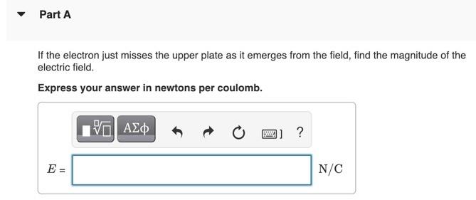 Solved An electron is projected with an initial speed Vo = | Chegg.com