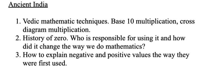 Solved 1. Vedic mathematic techniques. Base 10 | Chegg.com