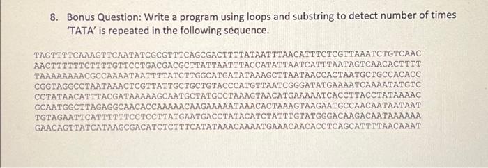 Solved 8 Bonus Question Write A Program Using Loops And 1130