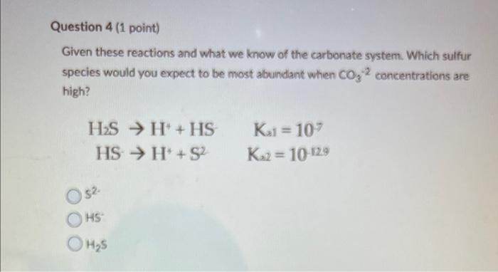 Solved Question 4 (1 point) Given these reactions and what | Chegg.com