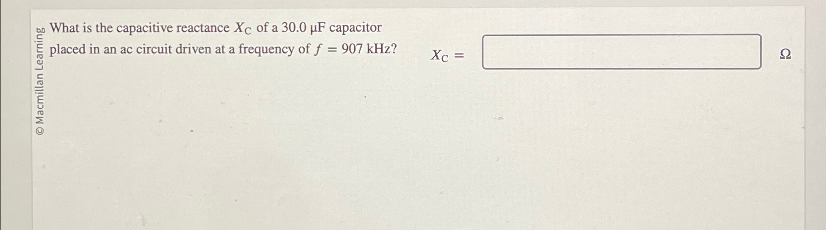 Solved What is the capacitive reactance xC ﻿of a 30.0μF | Chegg.com