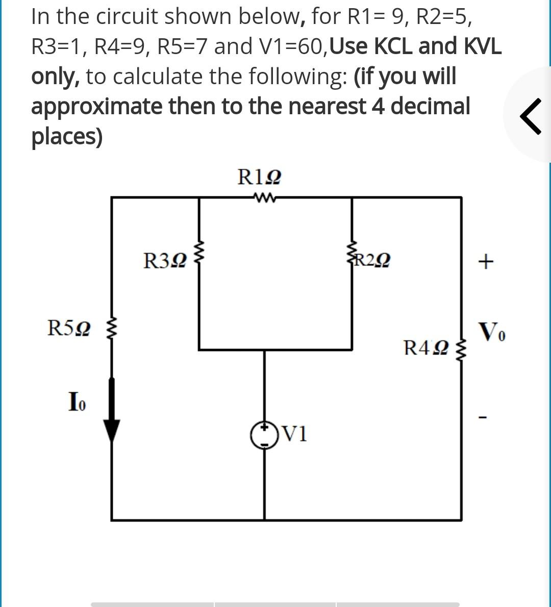Solved In the circuit shown below, for R1= 9, R2=5, R3=1, | Chegg.com