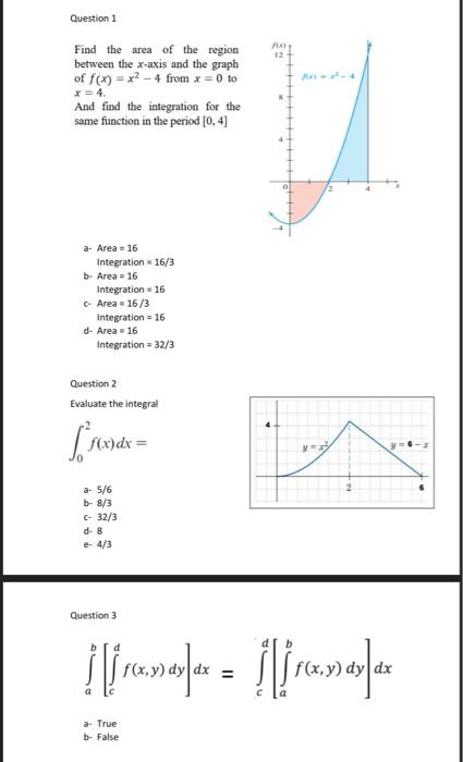 Solved Find the area of the region between the x-axis and | Chegg.com