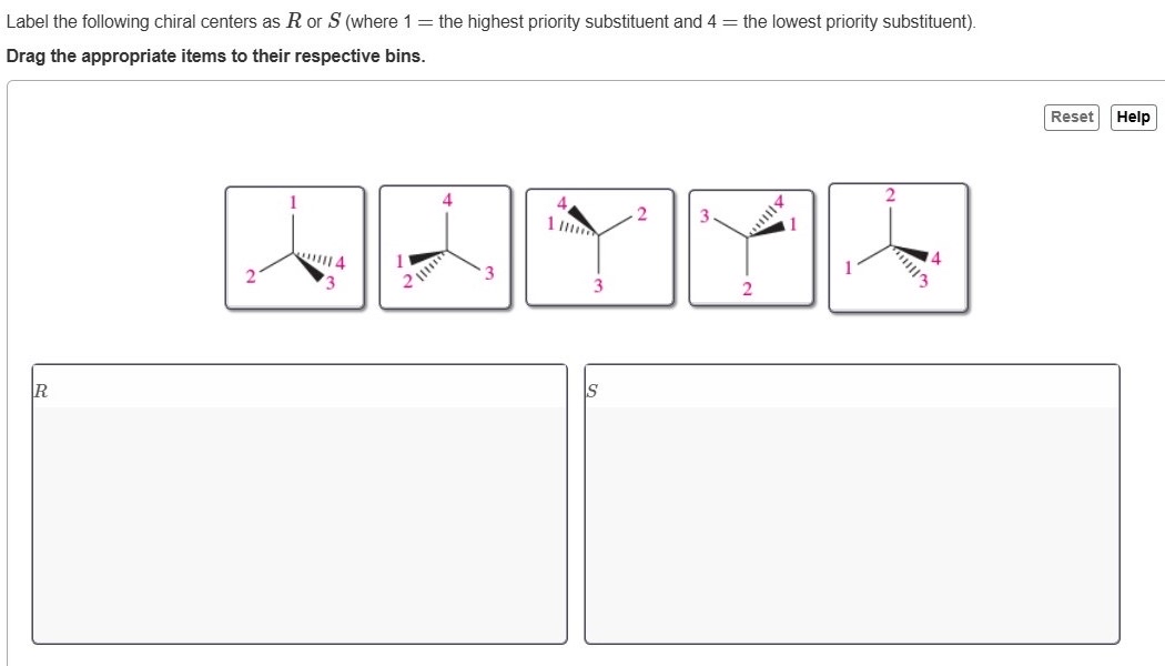 Solved Label the following chiral centers as R ﻿or S (where | Chegg.com