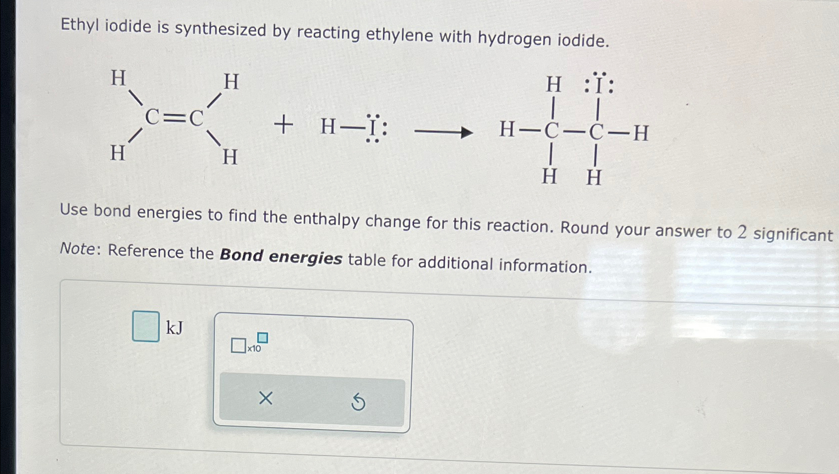 Solved Ethyl iodide is synthesized by reacting ethylene with | Chegg.com