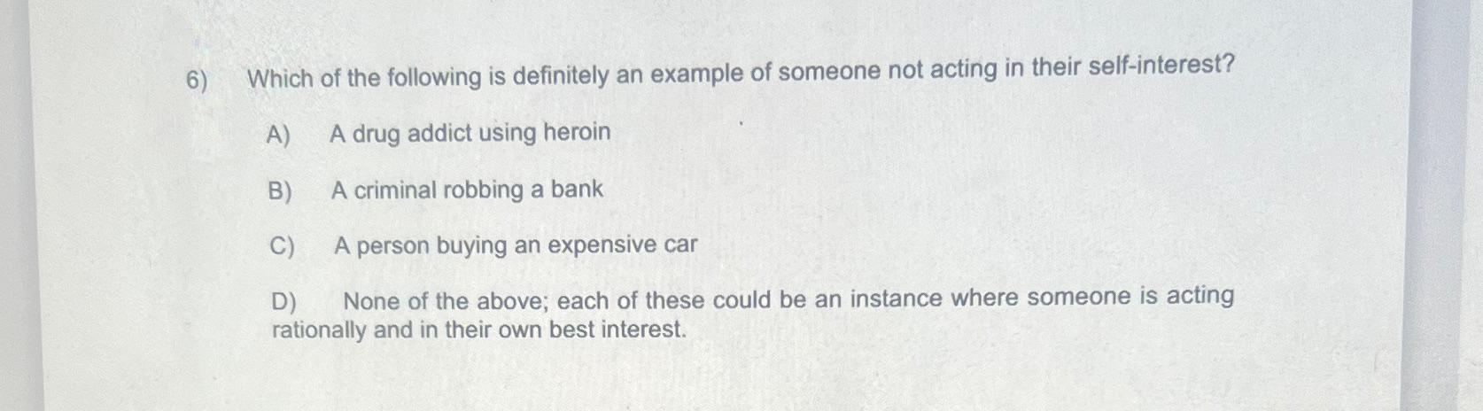 Solved Which of the following is definitely an example of | Chegg.com