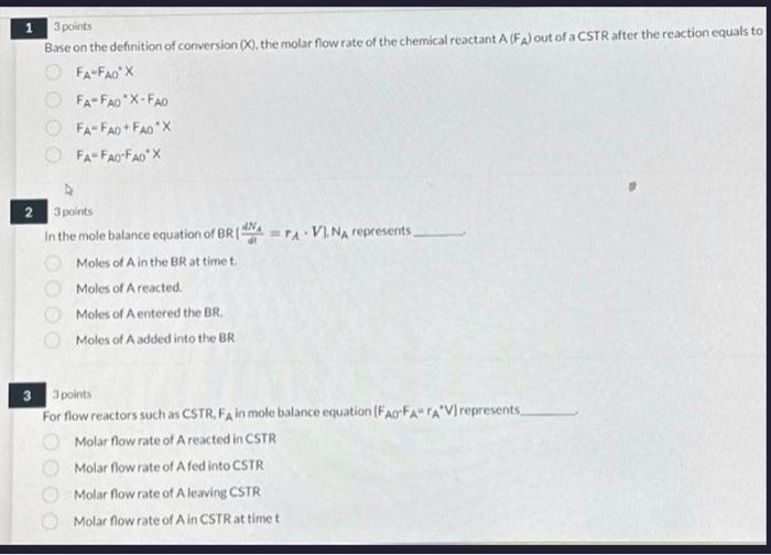 Solved 13 points Base on the definition of conversion (X), | Chegg.com