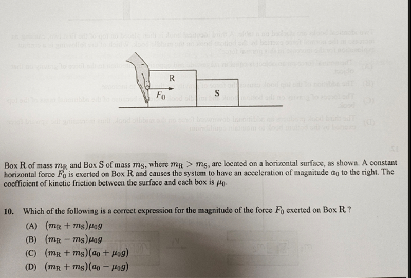 Solved Box R ﻿of mass mR ﻿and Box S ﻿of mass mS, ﻿where | Chegg.com