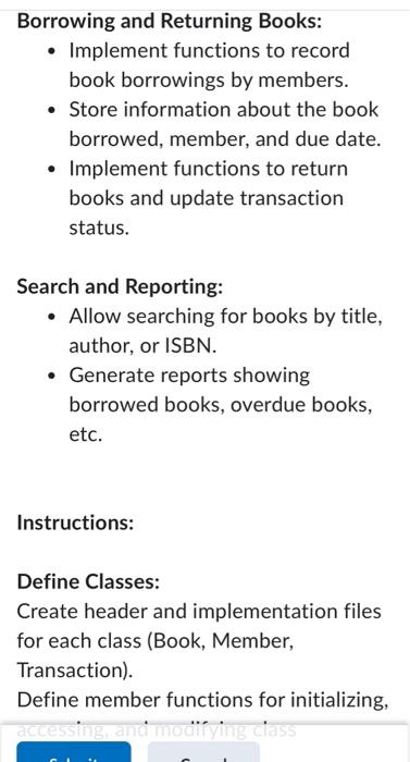 Solved Lab 7: Library Management System Hide Assignment | Chegg.com