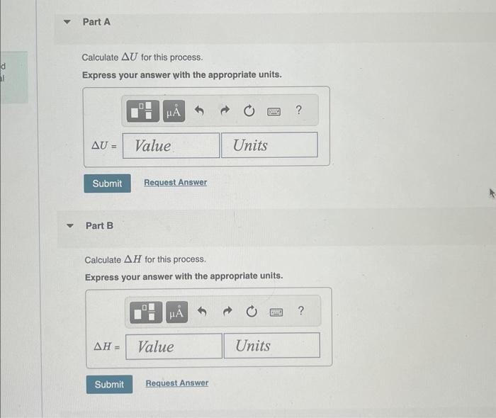 Solved Calculate ΔU for this process. Express your answer | Chegg.com