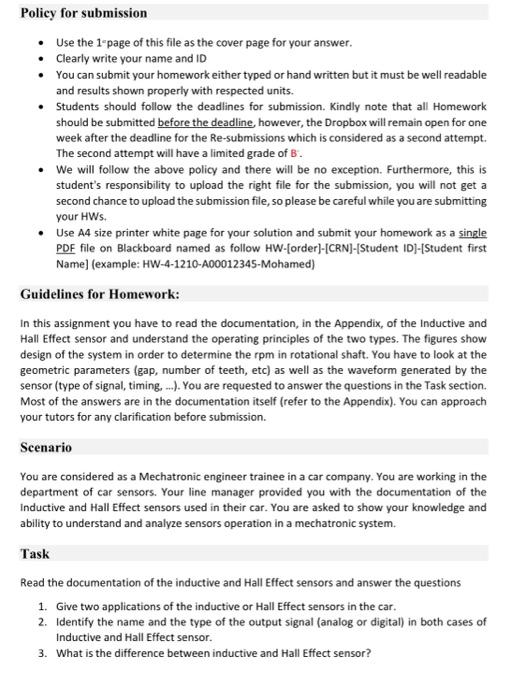 Solved Policy for submission • Use the 1-page of this file | Chegg.com