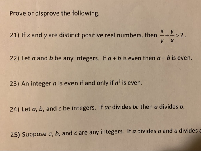 Solved PROOF BY CONTRAPOSITION Example: Prove that for any | Chegg.com