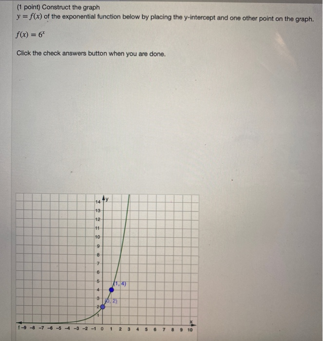 Solved (1 point) Are the functions given below exponential | Chegg.com