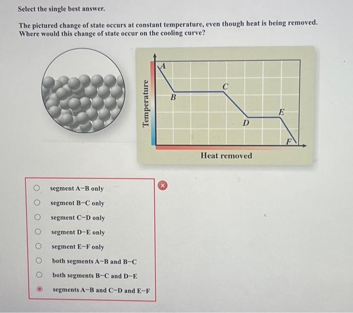 Solved Select the single best answer. The pictured change of | Chegg.com