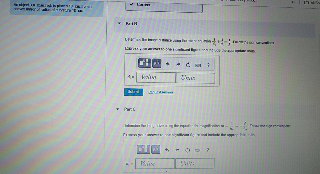 Solved An object 3.0 ﻿mm high is placed 18 ﻿cm from a convex | Chegg.com