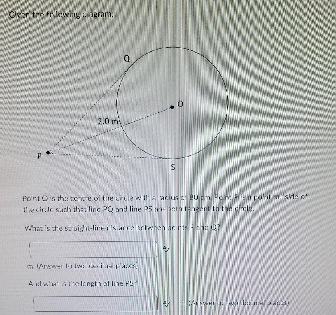 Solved Given the following diagram: Point O is the centre of | Chegg.com