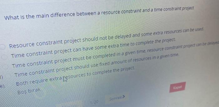 Solved What Is The Main Difference Between A Resource