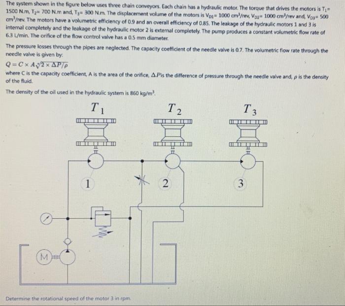 Solved The system shown in the figure below uses three chain | Chegg.com