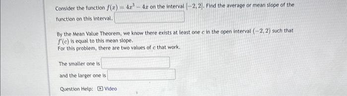 Solved Consider the function f(x)=4x3−4x on the interval | Chegg.com