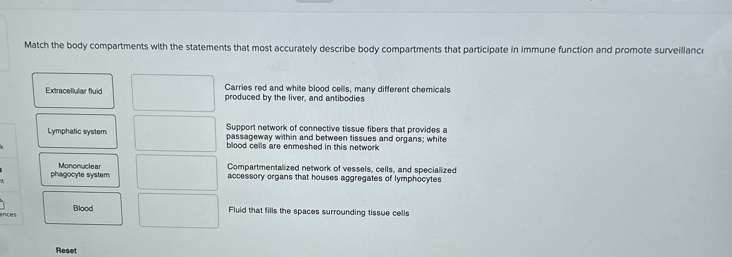 Solved Match the body compartments with the statements that | Chegg.com