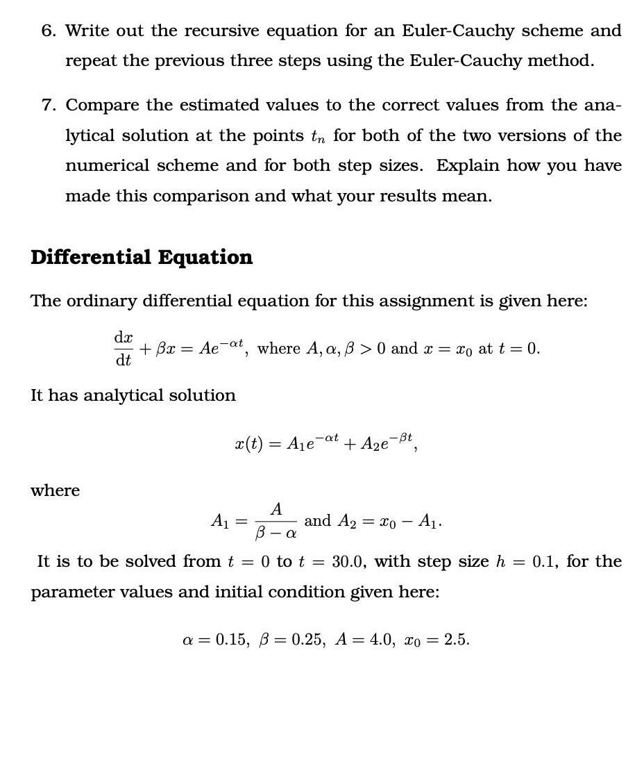 Solved 6. Write out the recursive equation for an | Chegg.com