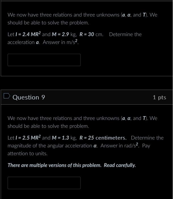 Solved We now have three relations and three unknowns \\( | Chegg.com