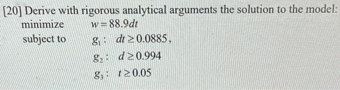 Solved [20] Derive with rigorous analytical arguments the | Chegg.com
