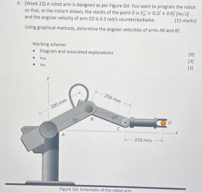 4. [Week 22] A robot arm is designed as per Figure | Chegg.com