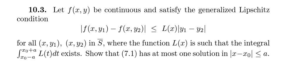 Solved 10 3 Let F X Y Be Continuous And Satisfy The