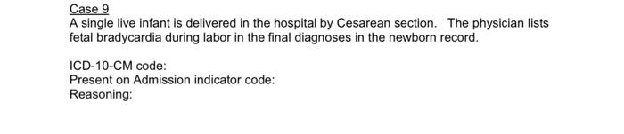 Solved For each case report a diagnosis using an ICD-10-CM | Chegg.com