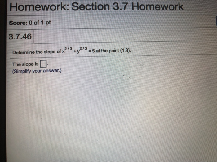 Solved Homework Section 3 7 Homework Score 0 Of 1 Pt 3 7 46