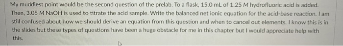 Solved My muddiest point would be the second question of the | Chegg.com