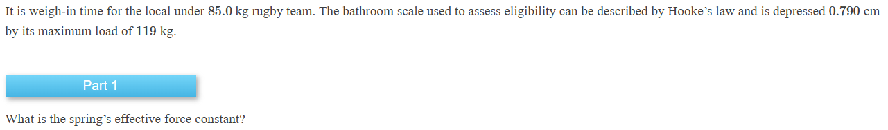 Solved It is weigh-in time for the local under 85.0 ﻿kg | Chegg.com