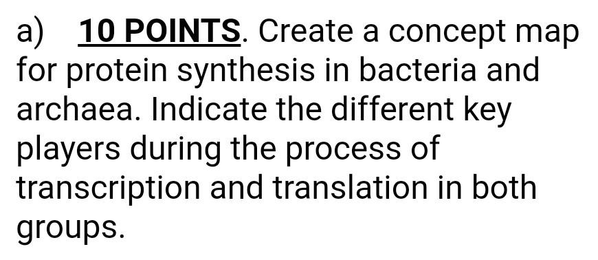 Solved a) 10 POINTS. Create a concept map for protein | Chegg.com