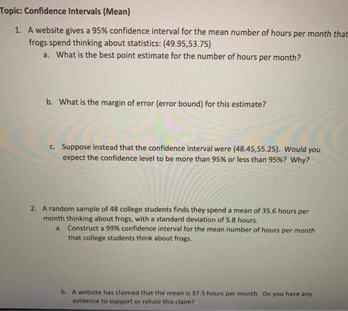 Solved b. What is the margin of error (error bound) for this | Chegg.com