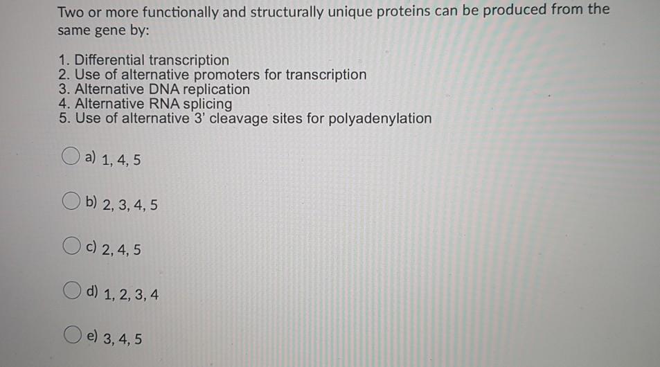 Solved A pre-mRNA transcript contains four exons and three | Chegg.com