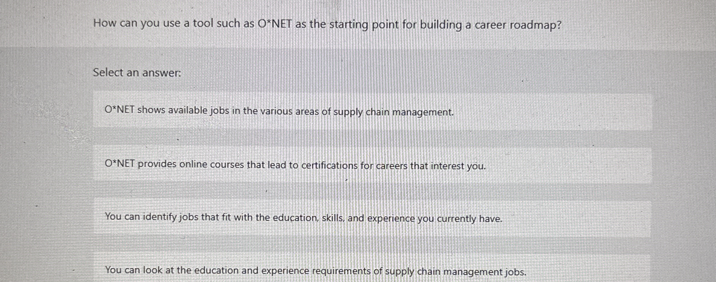Solved How can you use a tool such as O**NET as the starting | Chegg.com