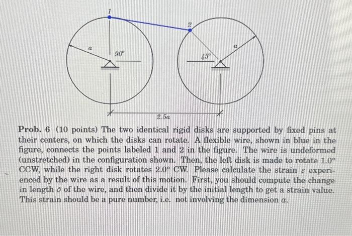 Solved Prob. 6 (10 points) The two identical rigid disks are | Chegg.com