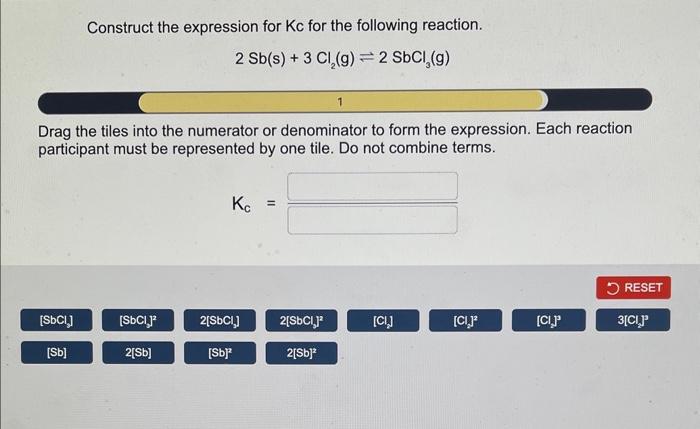 Solved Construct the expression for Kc for the following | Chegg.com