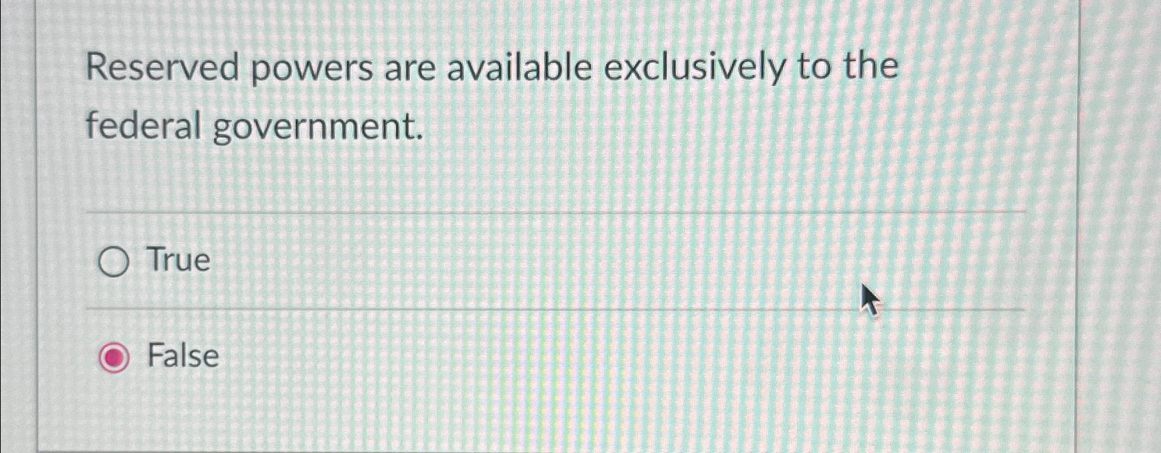Solved Reserved powers are available exclusively to the | Chegg.com