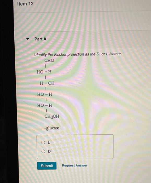 Solved Item 11 Part A The following structure is an example | Chegg.com