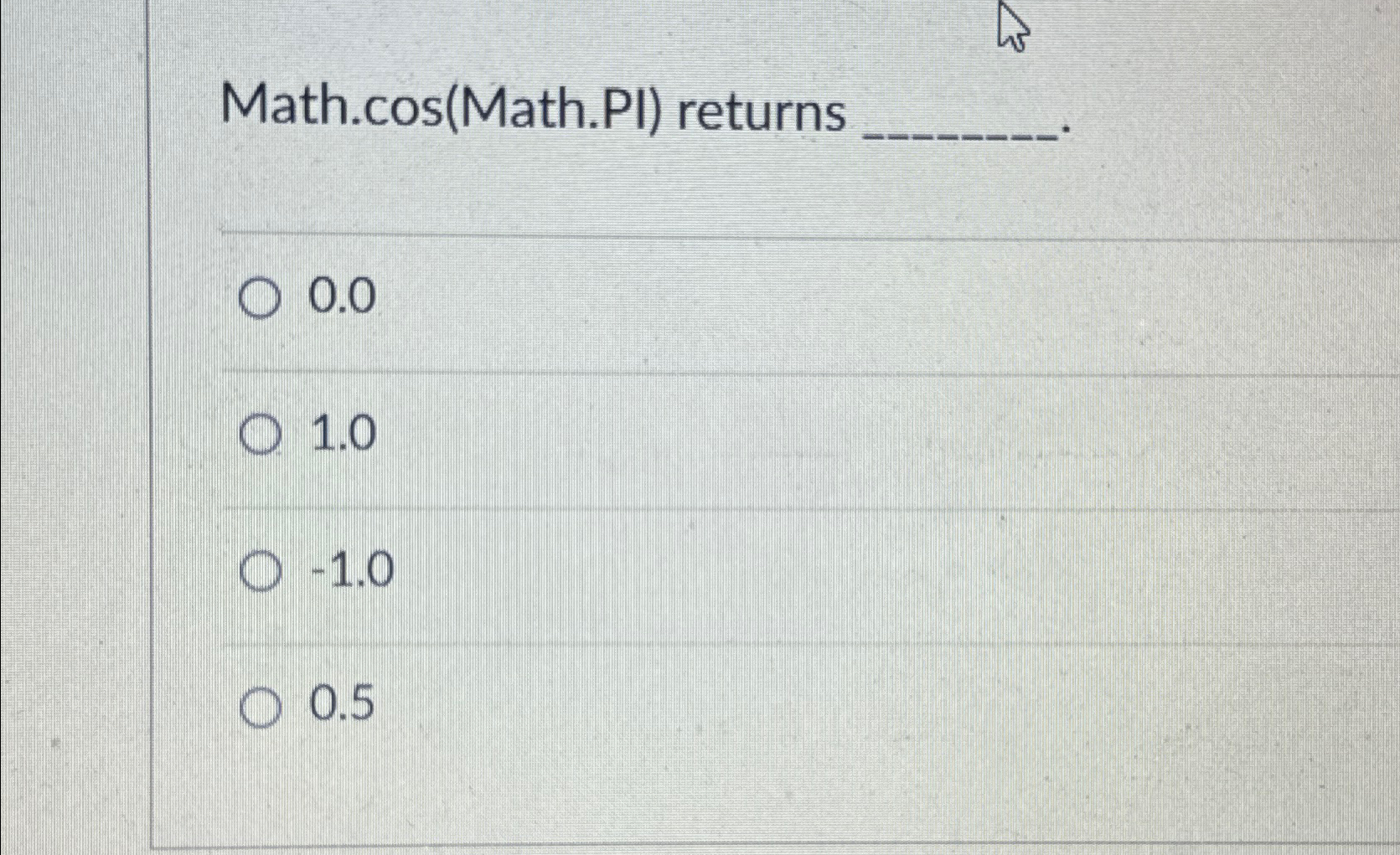 Solved Math. Math.PI) ﻿returns0.01.0-1.00.5 | Chegg.com